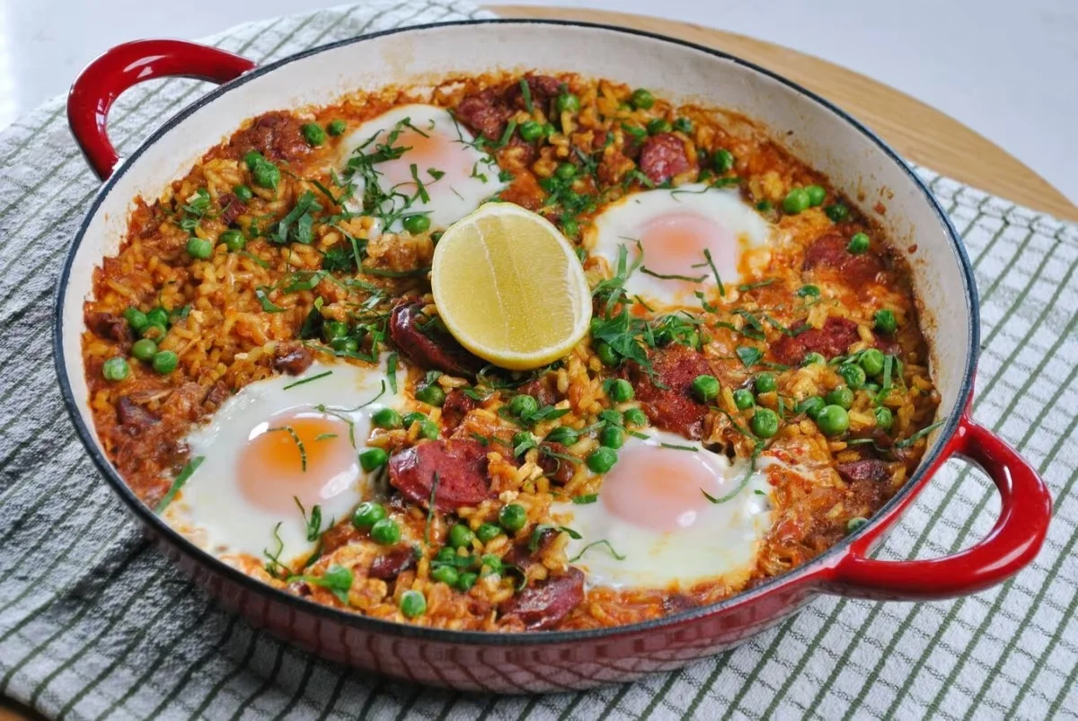 Egg and Chorizo Paella Recipe | Pace Farm Eggs